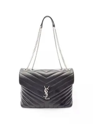 Saint Laurent 2010s Lulu Medium Chain Shoulder Bag - Black