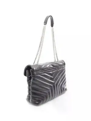 Saint Laurent 2010s Lulu Medium Chain Shoulder Bag - Black