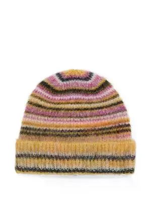 Isabel Marant Étoile Morenne Striped Beanie Hat - Yellow