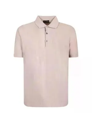 DELL'OGLIO Micropiquet Cotton Polo Shirt - Neutrals