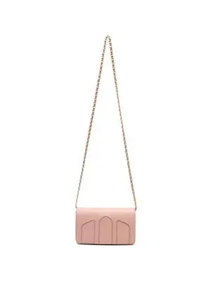 DELAGE Leather Cross Body Bag - Pink