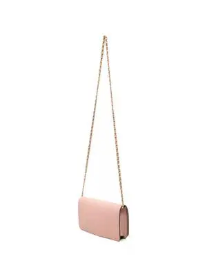 DELAGE Leather Cross Body Bag - Pink