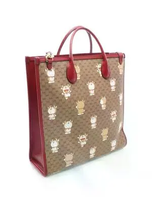 Gucci Doraemon Print Gg Supreme Tote Bag