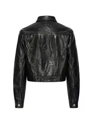 Rick Owens Cape Sleeve Cropped Outershirt - Black