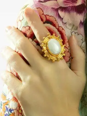 Sylvia Toledano Stonedots Pearl-embellished Ring