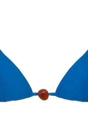 TROPIC OF C Equator Bead-embellished Bikini Top - Blue