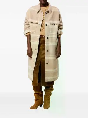 MARANT ETOILE Djila Striped Coat - Neutrals