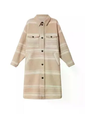 MARANT ETOILE Djila Striped Coat - Neutrals