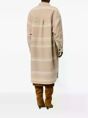 MARANT ETOILE Djila Striped Coat - Neutrals