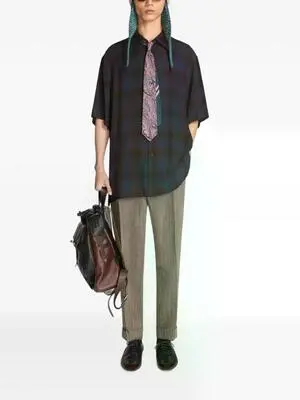 Dries Van Noten Cuffed Wool Pants