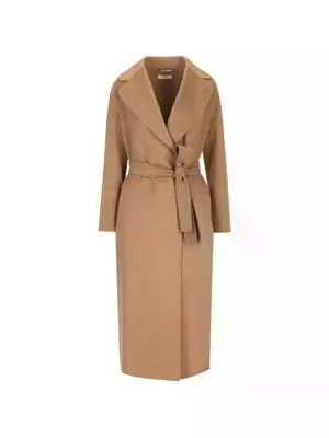 Max Mara Belted Notched-lapel Coat - Brown