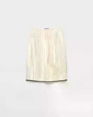 Prada Striped Skirt With Appliqu