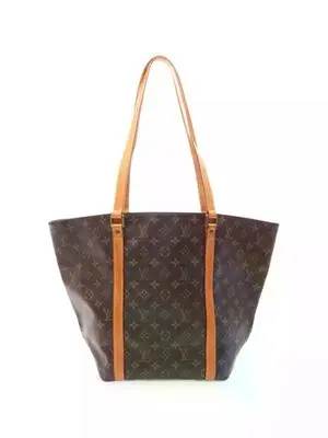 LOUIS VUITTON 1996 Monogram Sac Shopping Tote Bag - Brown