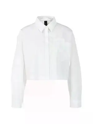 MARCCAIN Cropped Cotton Shirt With Chest Pocket