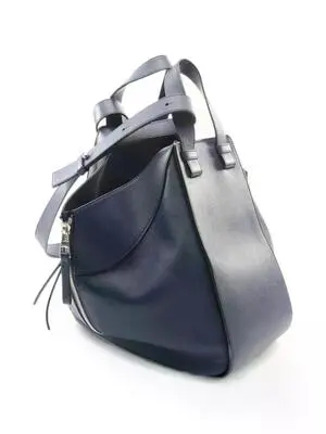 Loewe 2000s Hammock Calf Leather Bucket Bag - Blue