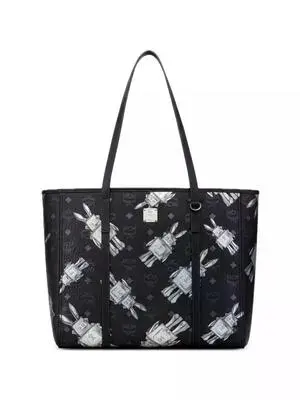 Mcm Visetos Print Rabbit Motif Tote Bag