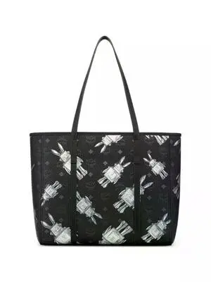 Mcm Visetos Print Rabbit Motif Tote Bag