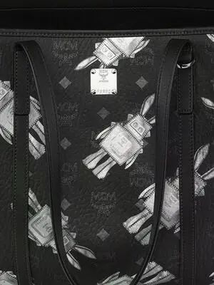 Mcm Visetos Print Rabbit Motif Tote Bag