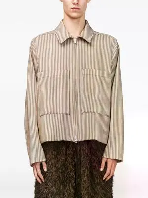 SONG FOR THE MUTE Patch-pocket Cropped Jacket - Neutrals