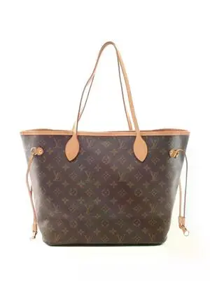 LOUIS VUITTON 2010s Monogram Neverfull Mm Tote Bag - Brown