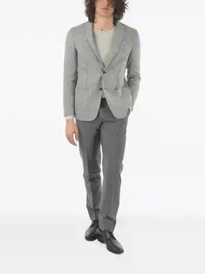 Corneliani Houndstooth Single-breasted Blazer - Grey