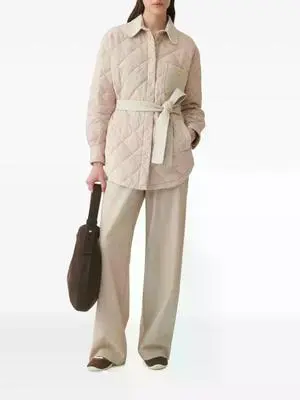 Fabiana Filippi Quilted Belted Coat - Neutrals