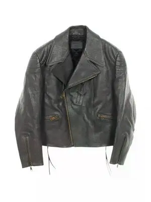 Prada 2010s Quilted-lining Biker Jacket - Black