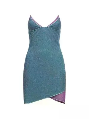 Oseree Lumière Glitter-effect Layered Mini Dress