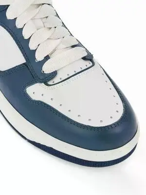 Santoni Panelled Leather Sneakers