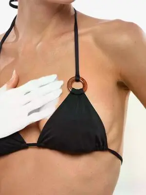 Dsquared2 Triangle Bikini Top With Logo Rings