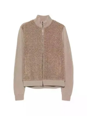 Herno Zip-up Cardigan - Brown