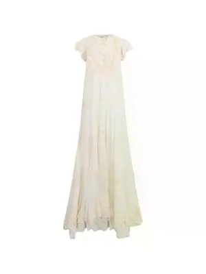 Philosophy Di Lorenzo Serafini Ruffled Lace-trim Maxi Dress - Neutrals