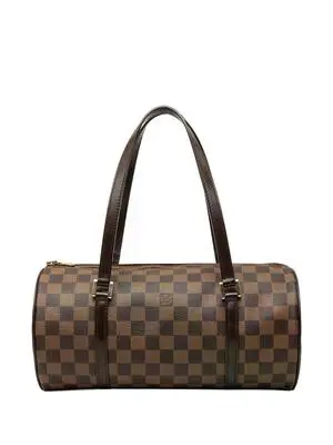 LOUIS VUITTON 2004 Damier Ebene Papillon 30 Handbag - Brown