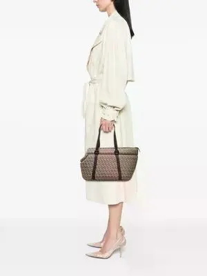 Fendi 2000-2010 Zucchino Padded Canvas Pet Carrier Bag Travel Bag - Neutrals