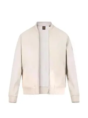 BOSS Zip Bomber Jacket - Neutrals