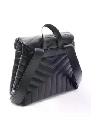 Saint Laurent 2010s Lulu Quilted Leather Backpack - Black