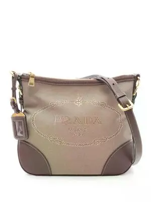 Prada Logo Jacquard Shoulder Bag