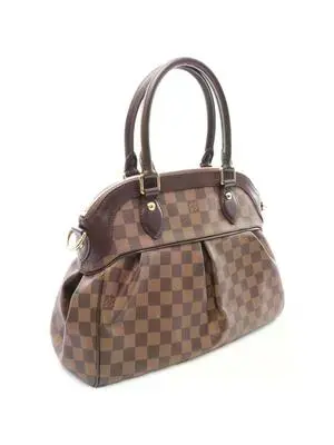 LOUIS VUITTON Damier Ebene Trevi Pm Handbag - Brown