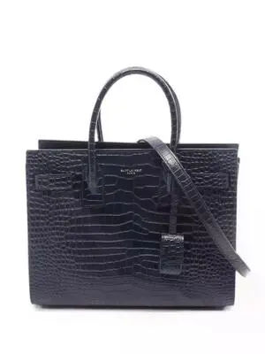 Saint Laurent 2010s Sac De Jour Crocodile-embossed Handbag - Blue