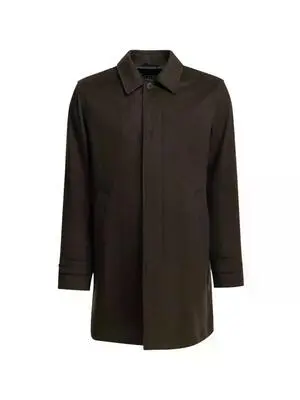 Herno Cashmere Single-breasted Coat - Brown