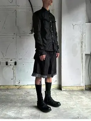 SAN263-1 Belted Waist Cargo Shorts