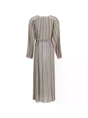 Missoni Long Ribbed Cardigan With Belt And Sequins