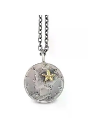 NORTH WORKS Star-pendant Coin Necklace - Silver
