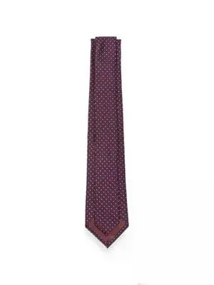 Emporio Armani Geometric-pattern Silk Tie