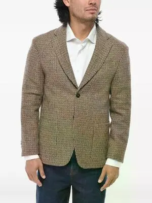 Officine Générale Checked Wool Blazer - Brown