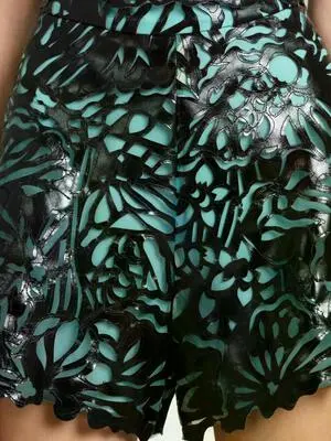 GEMY MAALOUF Floral Cut-out Shorts