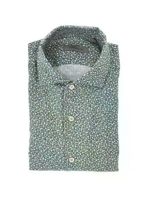 Corneliani Floral-print Linen Shirt - Green