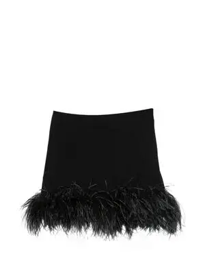P.a.r.o.s.h Feather-trim Skirt - Black