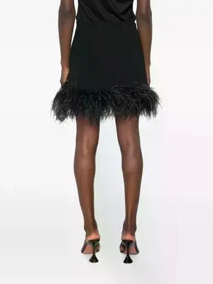 P.a.r.o.s.h Feather-trim A-line Skirt