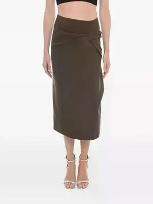 REJINA PYO Draped Midi Pencil Skirt